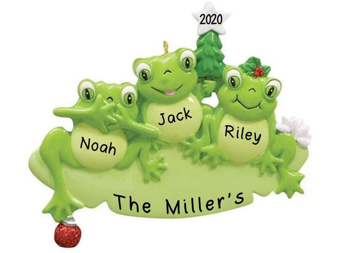 Personalized Frog Pad Christmas Tree Ornament Present Gift Christmas ...