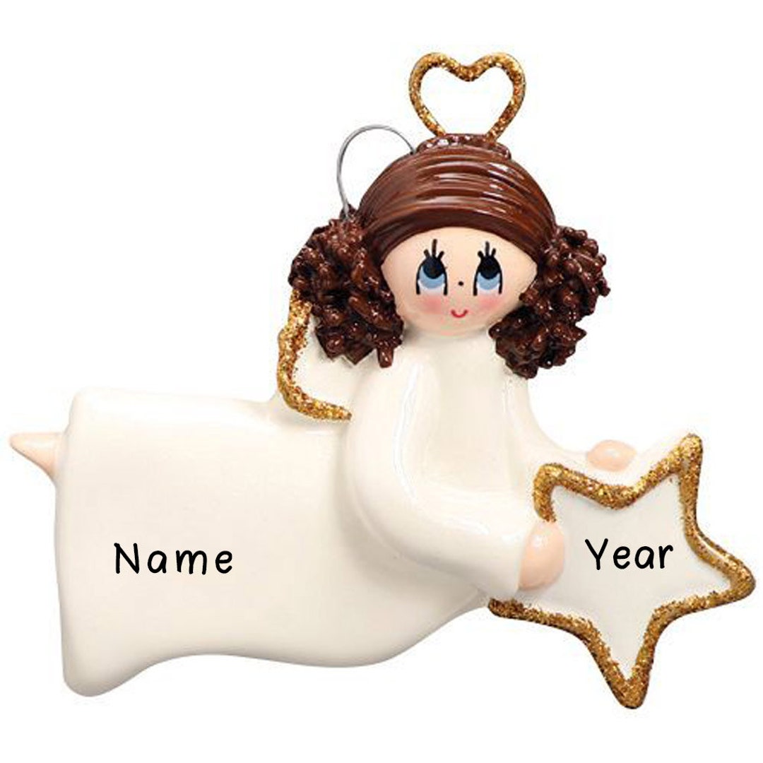 Personalized Star Angel Christmas Tree Ornament Present Gift Christmas ...