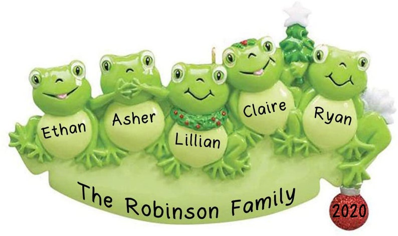 Personalized Frog Pad Christmas Tree Ornament Present Gift Christmas ...