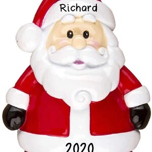 Santa Character Personalized Christmas Tree Ornament 2024 | Custom ...