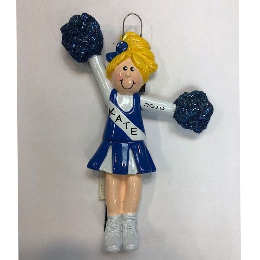 Cheer Girl Blue Outfit Personalized Christmas Tree Ornament | Gifts for ...