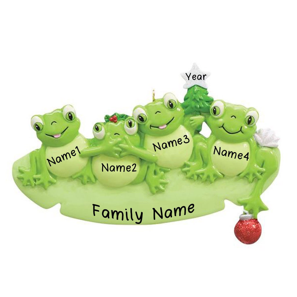 Personalized Frog Pad Christmas Tree Ornament Present Gift - Etsy UK