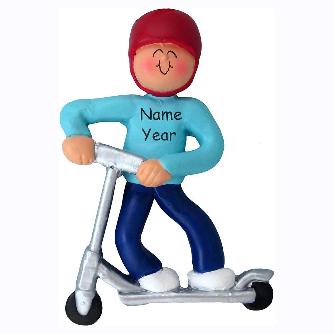 Personalized Girl Scooter Boy Scooter Christmas Tree Ornament 2021 ...