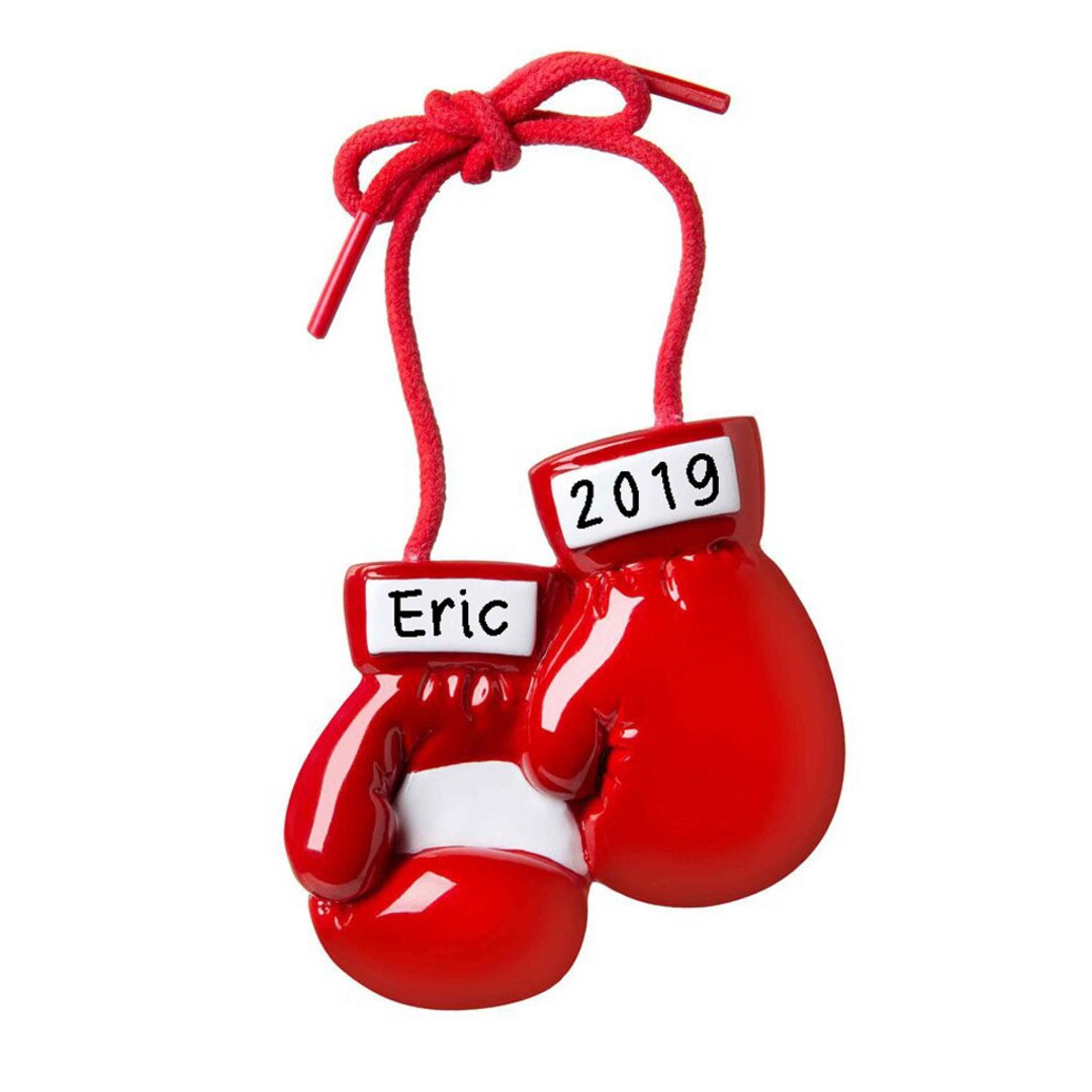 Personalized Red Boxing Gloves Christmas Tree Ornament 2019 | Christmas ...