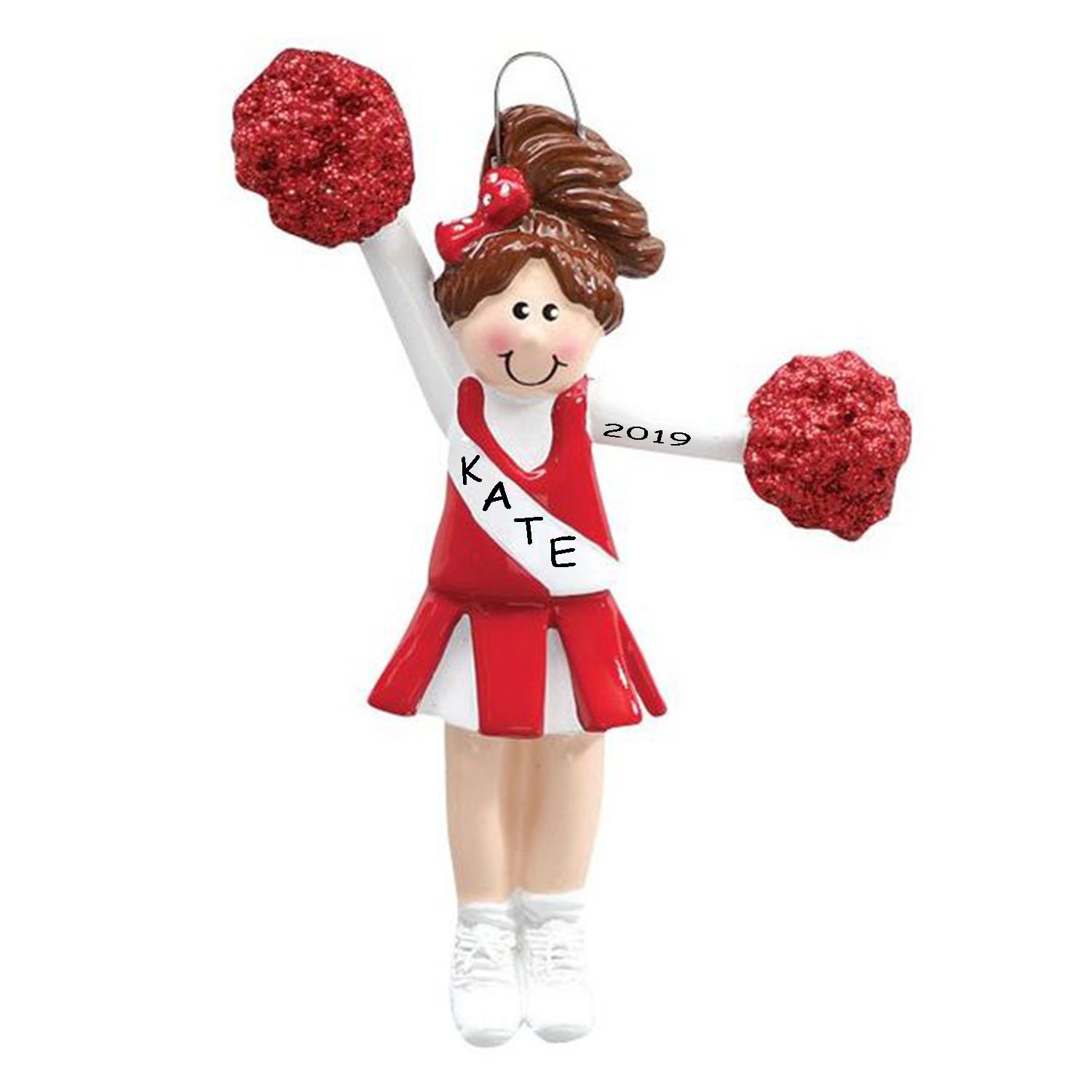 Cheer Girl Red Outfit Personalized Christmas Tree Ornament | Gifts for ...