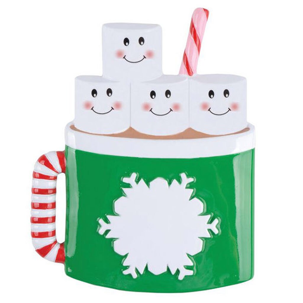 Marshmallow Mug Family Personalized Christmas Tree Ornament - Etsy