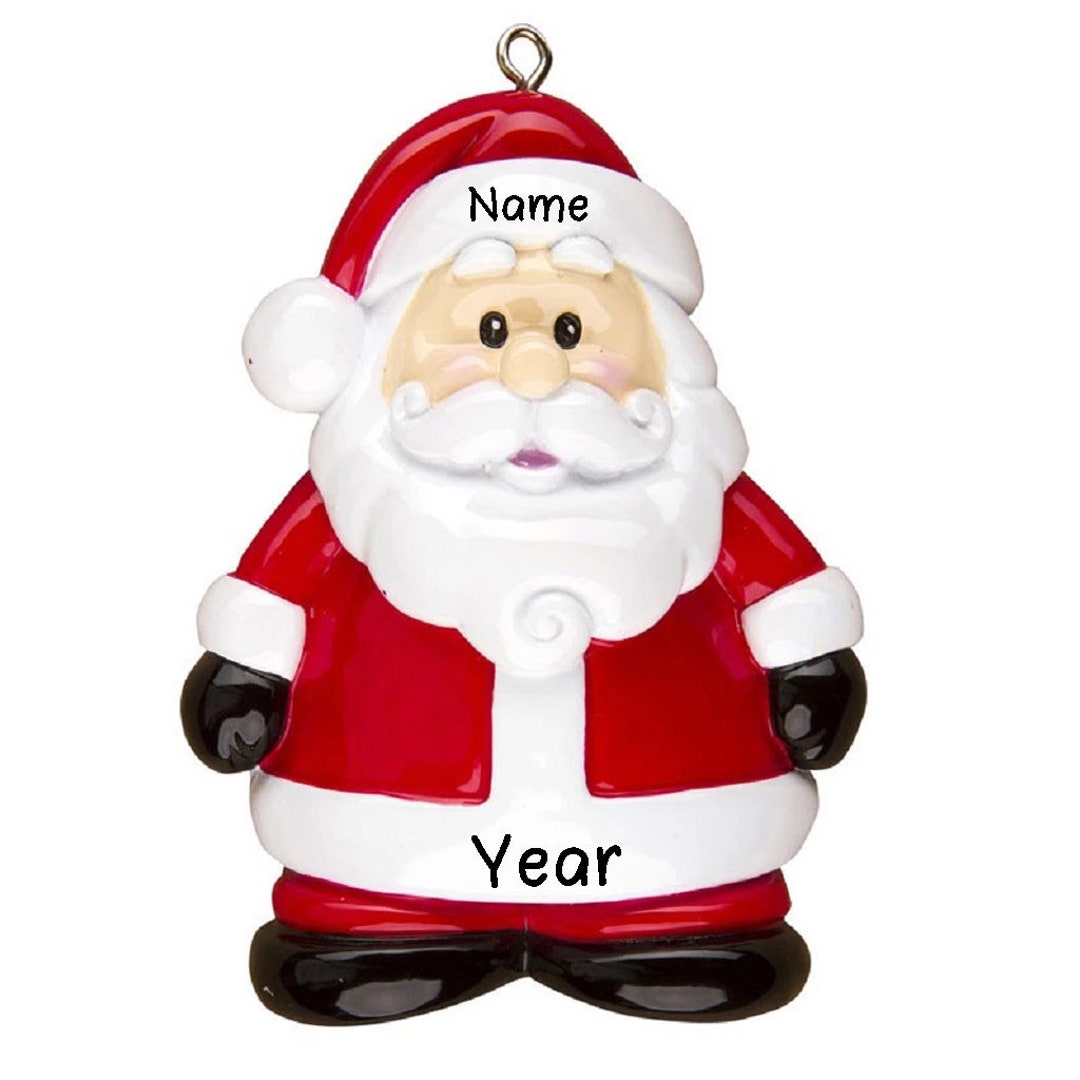Santa Character Personalized Christmas Tree Ornament 2024 | Custom ...