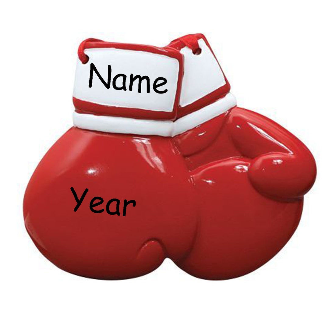 Customized Red Boxing Gloves Christmas Tree Ornament | Gifts for Boxers ...