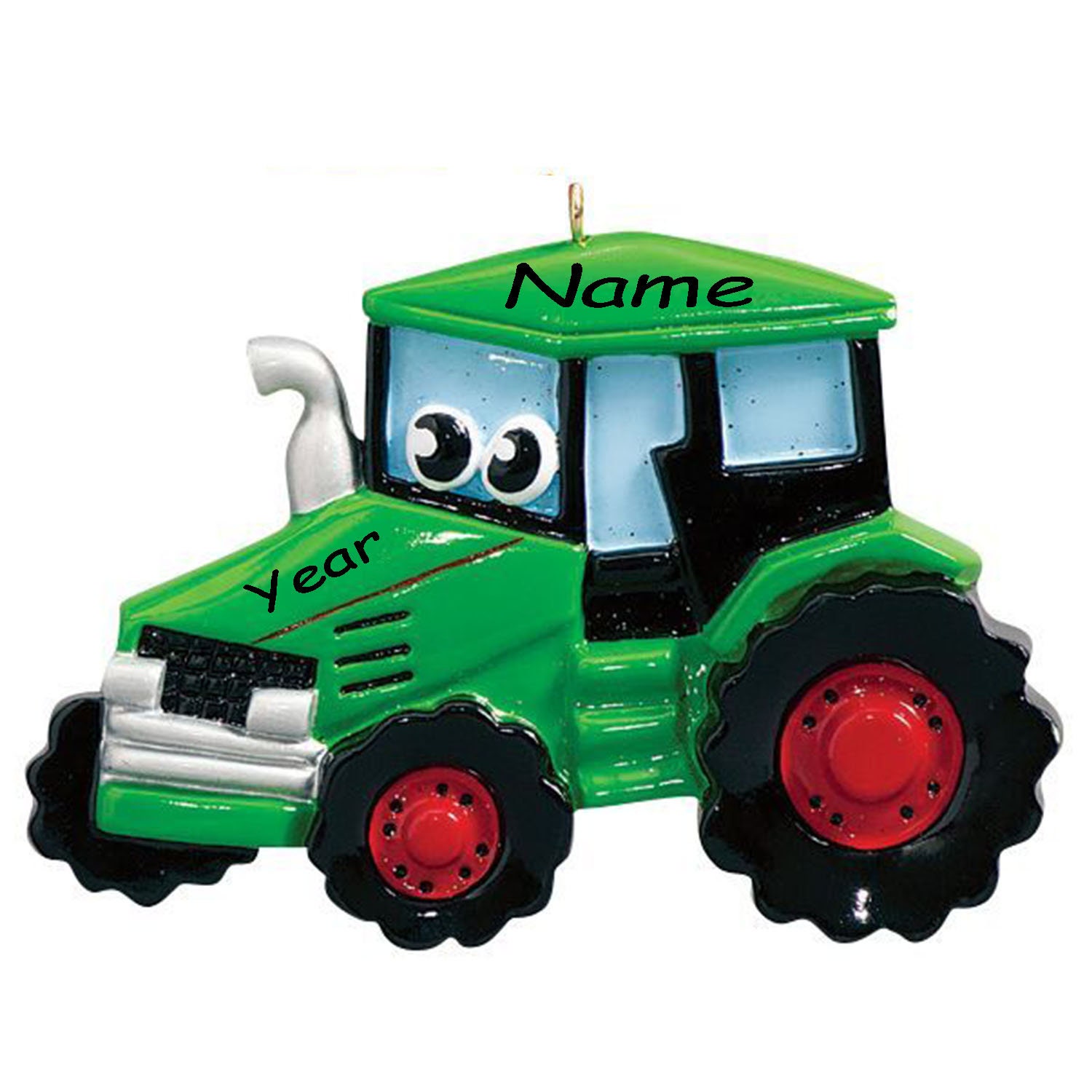 Green Tractor Personalized Christmas Tree Ornament Custom - Etsy