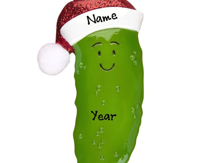 Personalized Pickle Ornament - Custom Writing Pickle Tradition ...