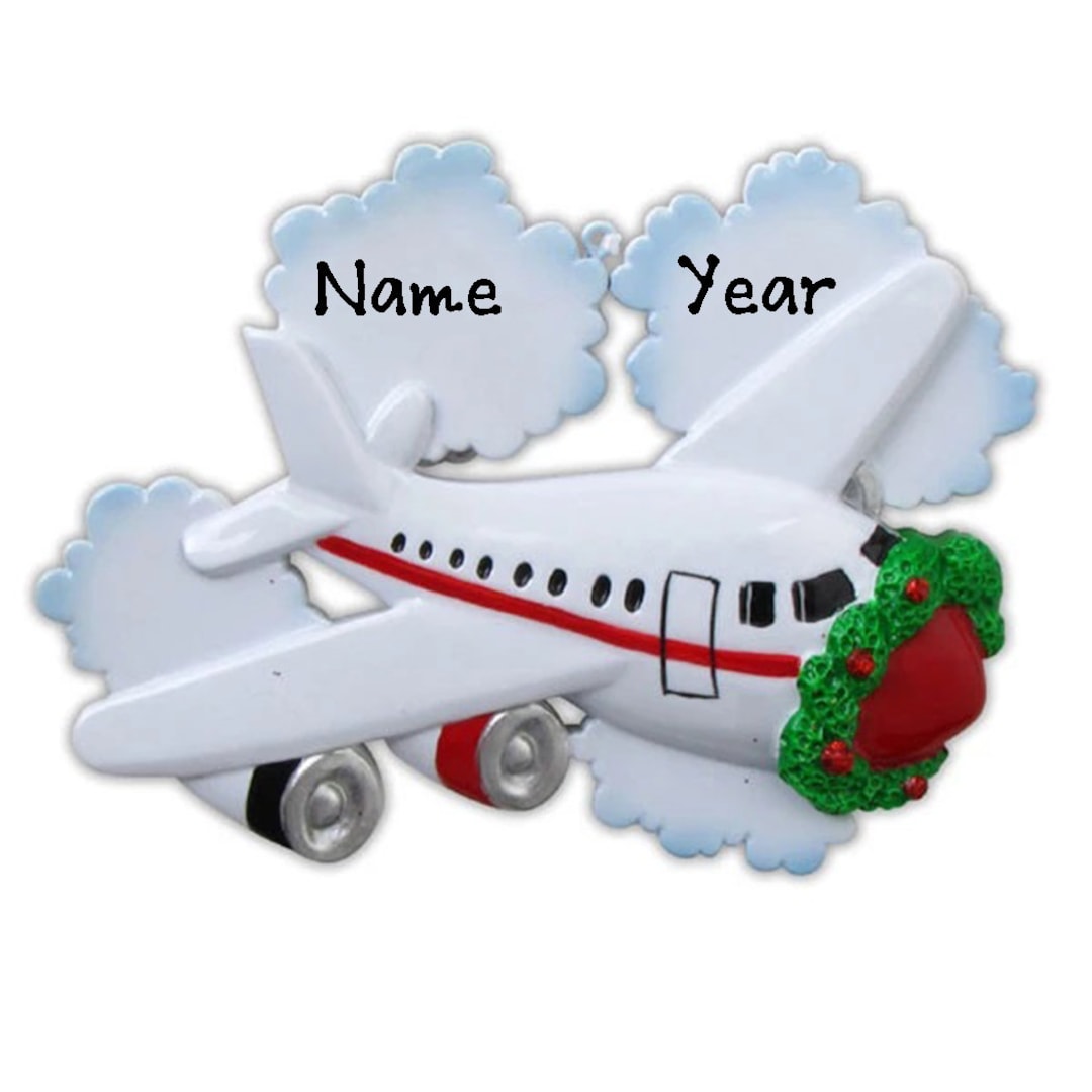 Custom Writing Plane Ornaments - Christmas Gifts for Flight Attendant ...