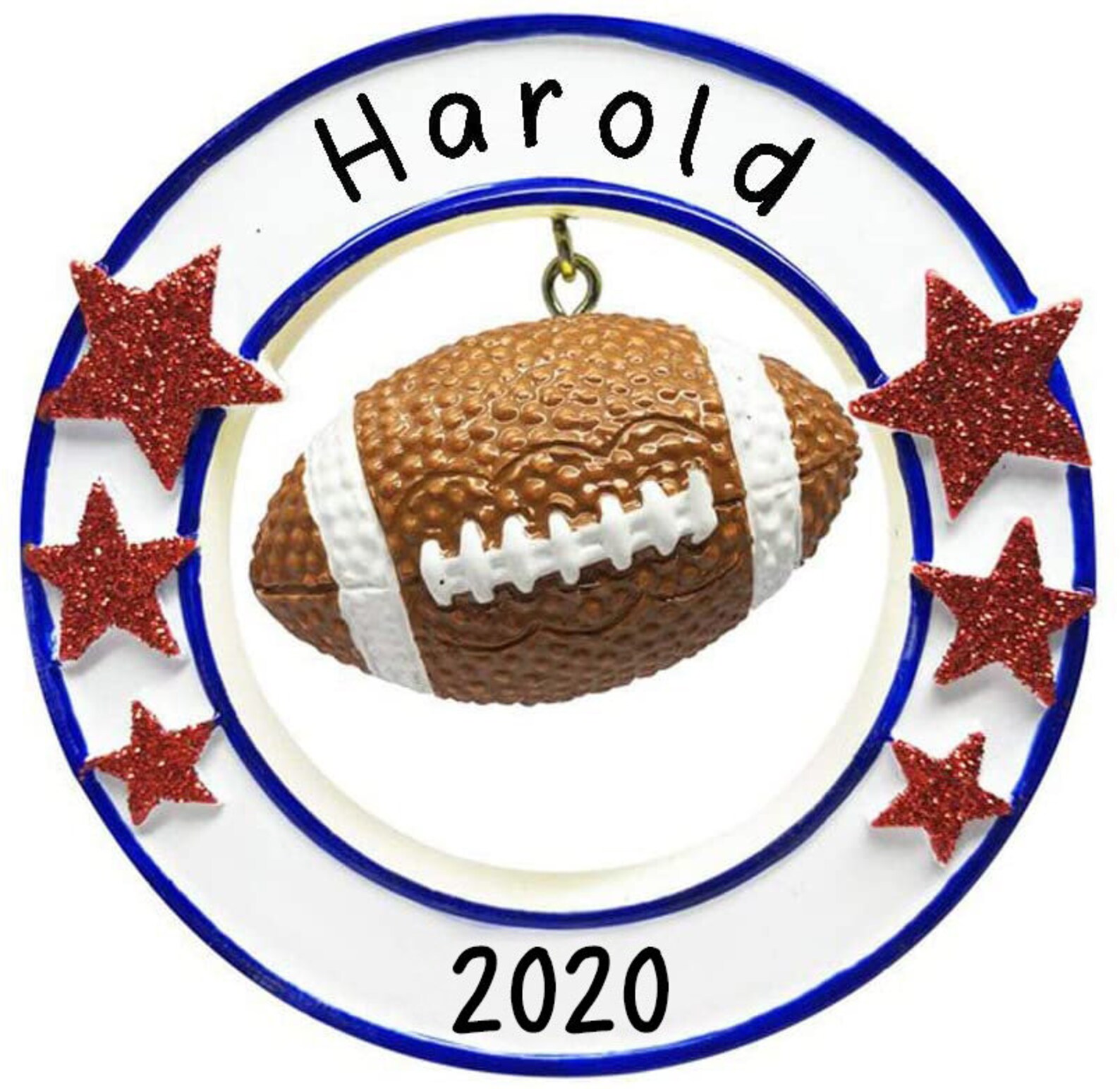 Football Personalized Christmas Tree Ornament 2021 Christmas - Etsy