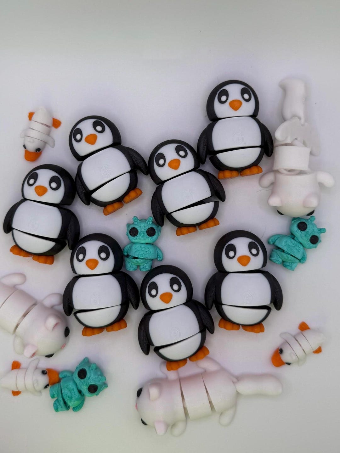 3D Printed Penguin Animal Figurines | Mini Collectibles | Cute Desk ...