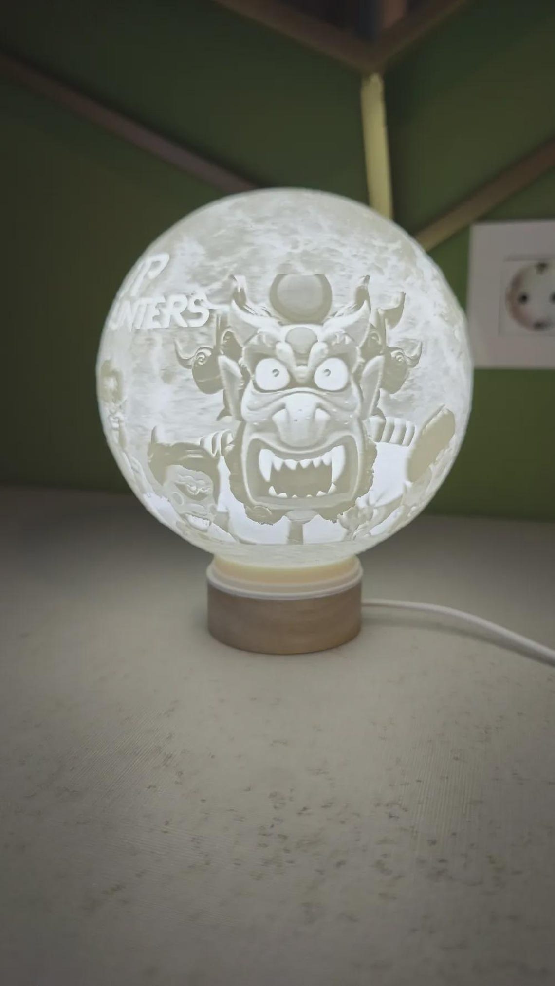 Fantasy Moon Lamp | Dark Fantasy Night Light | 3D Printed Lithophane ...