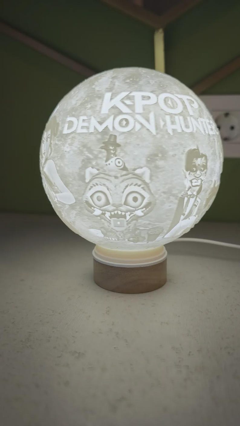 Fantasy Moon Lamp | Dark Fantasy Night Light | 3D Printed Lithophane ...