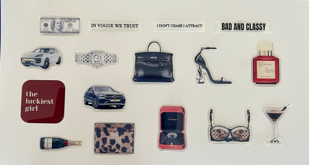 Custom 3D Phone Sticker Glamour Set - Etsy