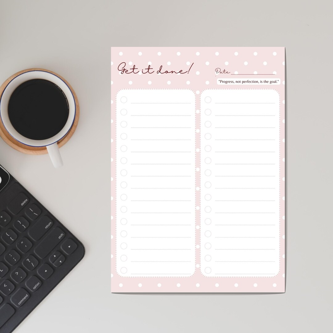31-day Motivational Checklist | Organization| Pink| Polka Dots| PDF ...