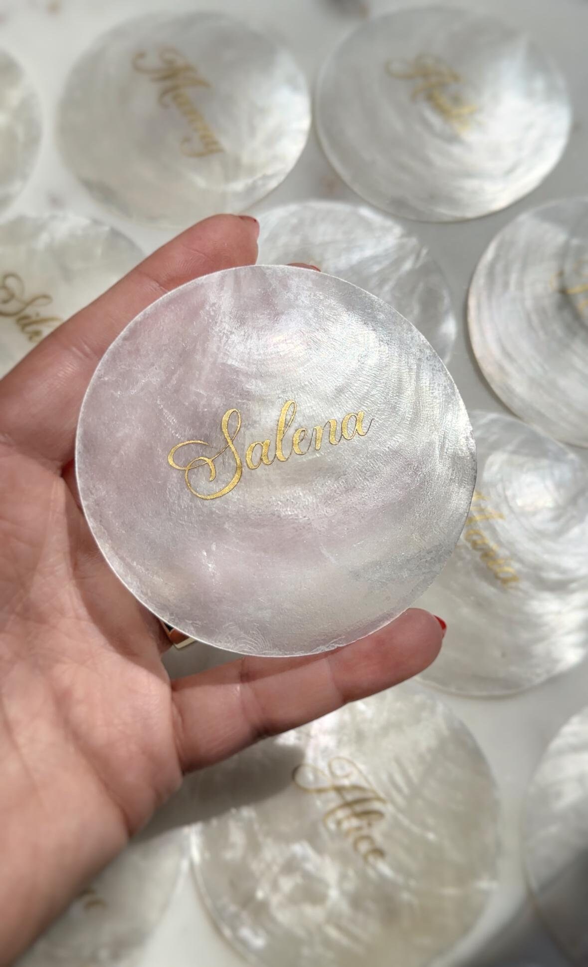 Gorgeous Capiz Shell Place Cards - Etsy