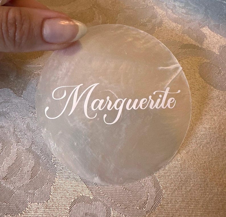 Gorgeous Capiz Shell Place Cards - Etsy