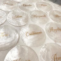 Oyster Shell Place Cards Wedding Favor Wedding Placecard Name Cards ...