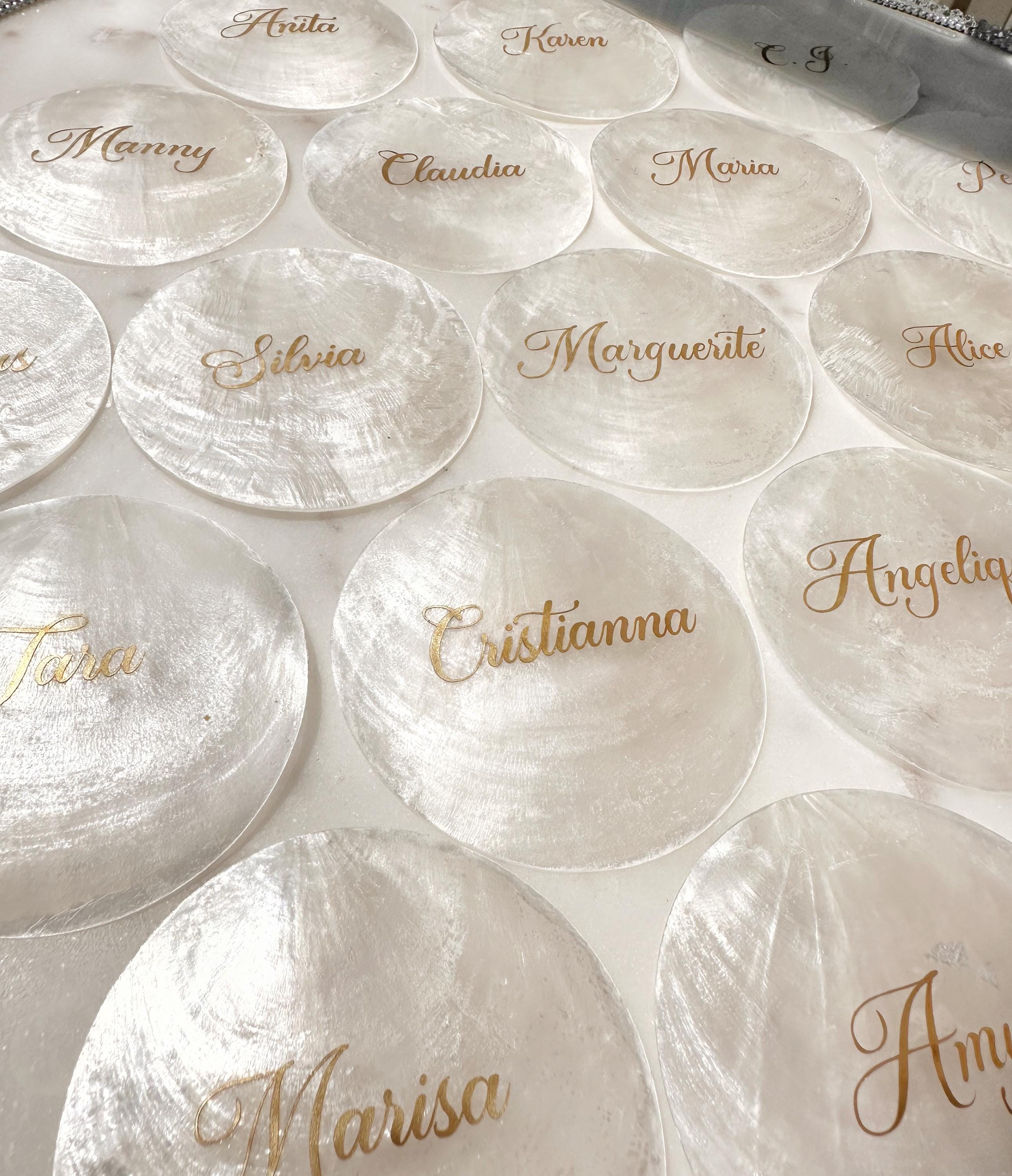 Gorgeous Capiz Shell Place Cards - Etsy