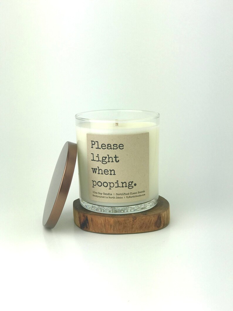 Please Light When Pooping Soy Candle | Etsy