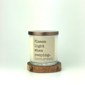 Please Light When Pooping Soy Candle | Etsy