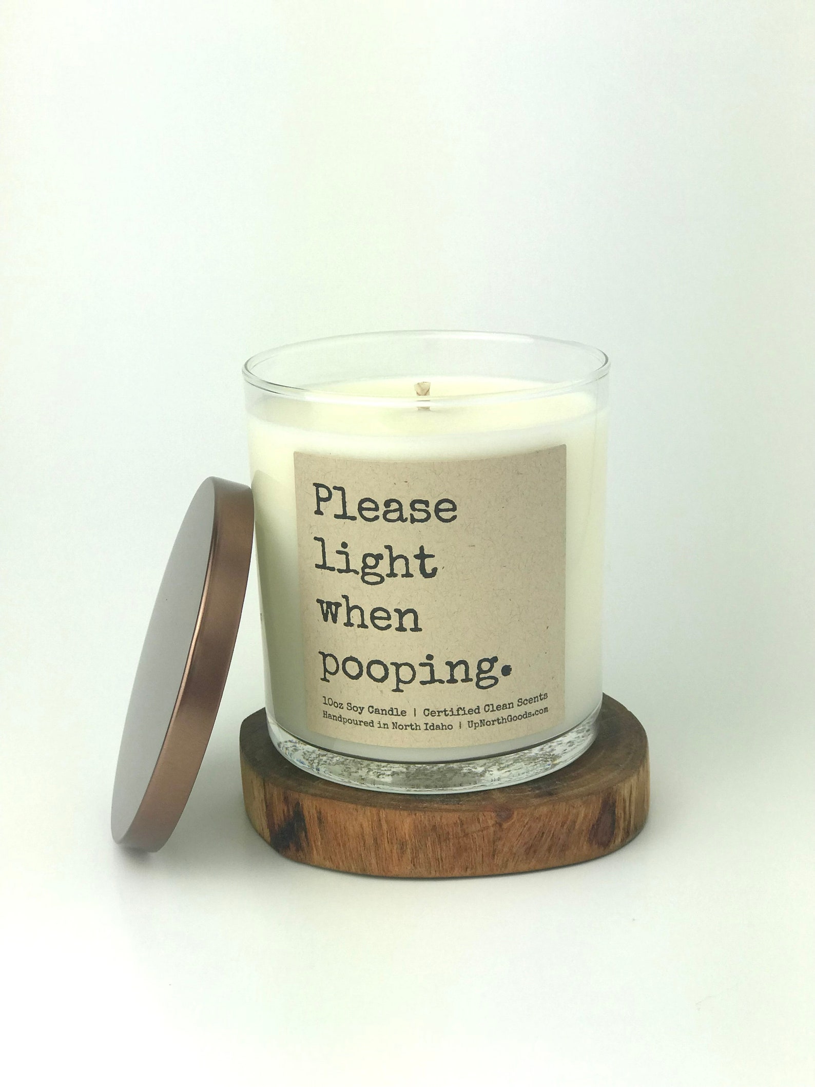 Please Light When Pooping Soy Candle | Etsy