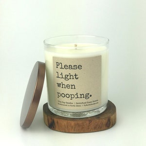 Please Light When Pooping Soy Candle | Etsy