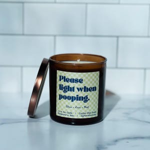 Please Light When Pooping Soy Candle - Etsy