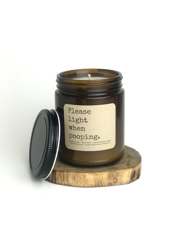 Please Light When Pooping Soy Candle | Etsy