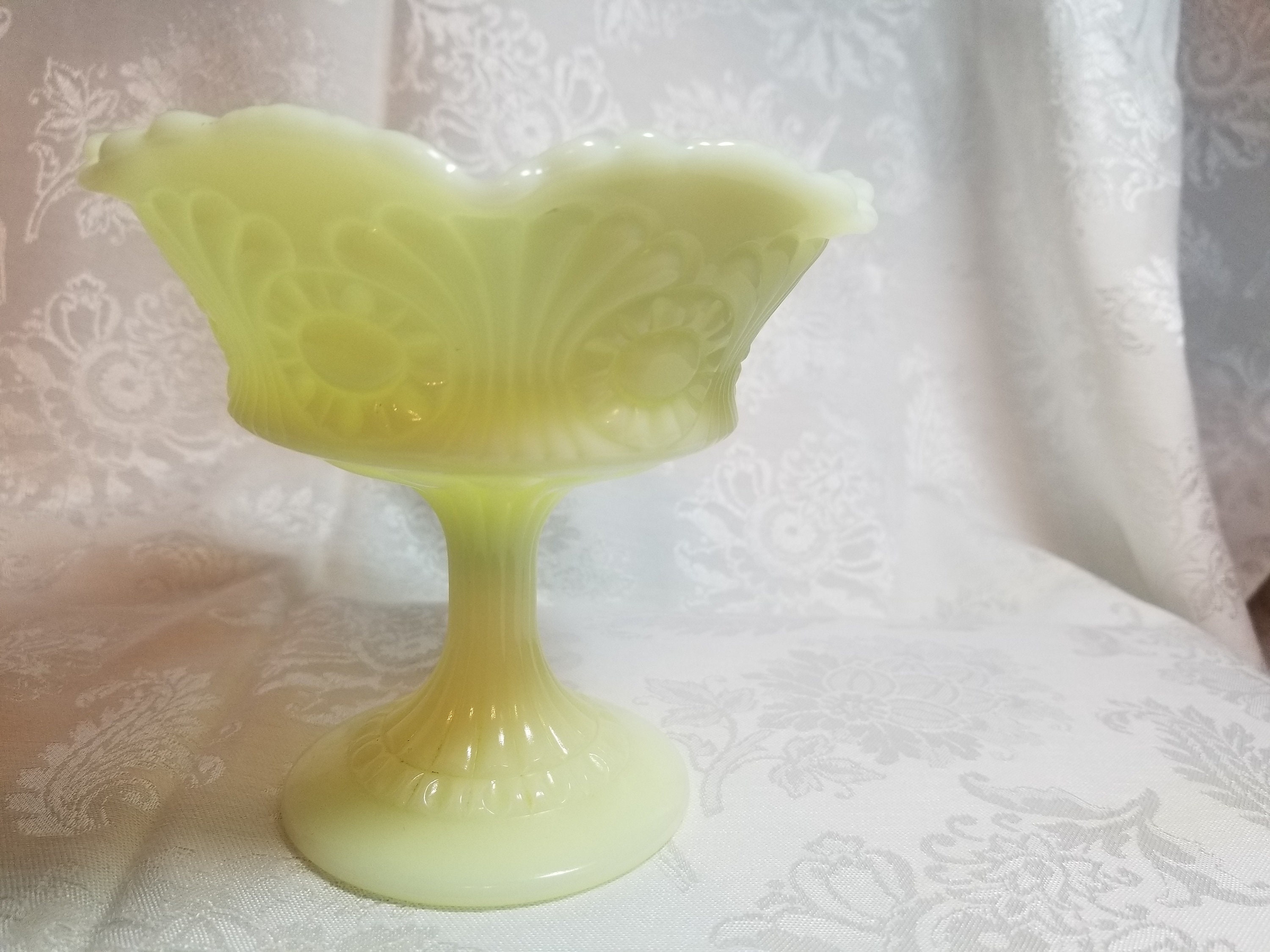 Vintage Fenton Milk Glass Candy Dish - Etsy