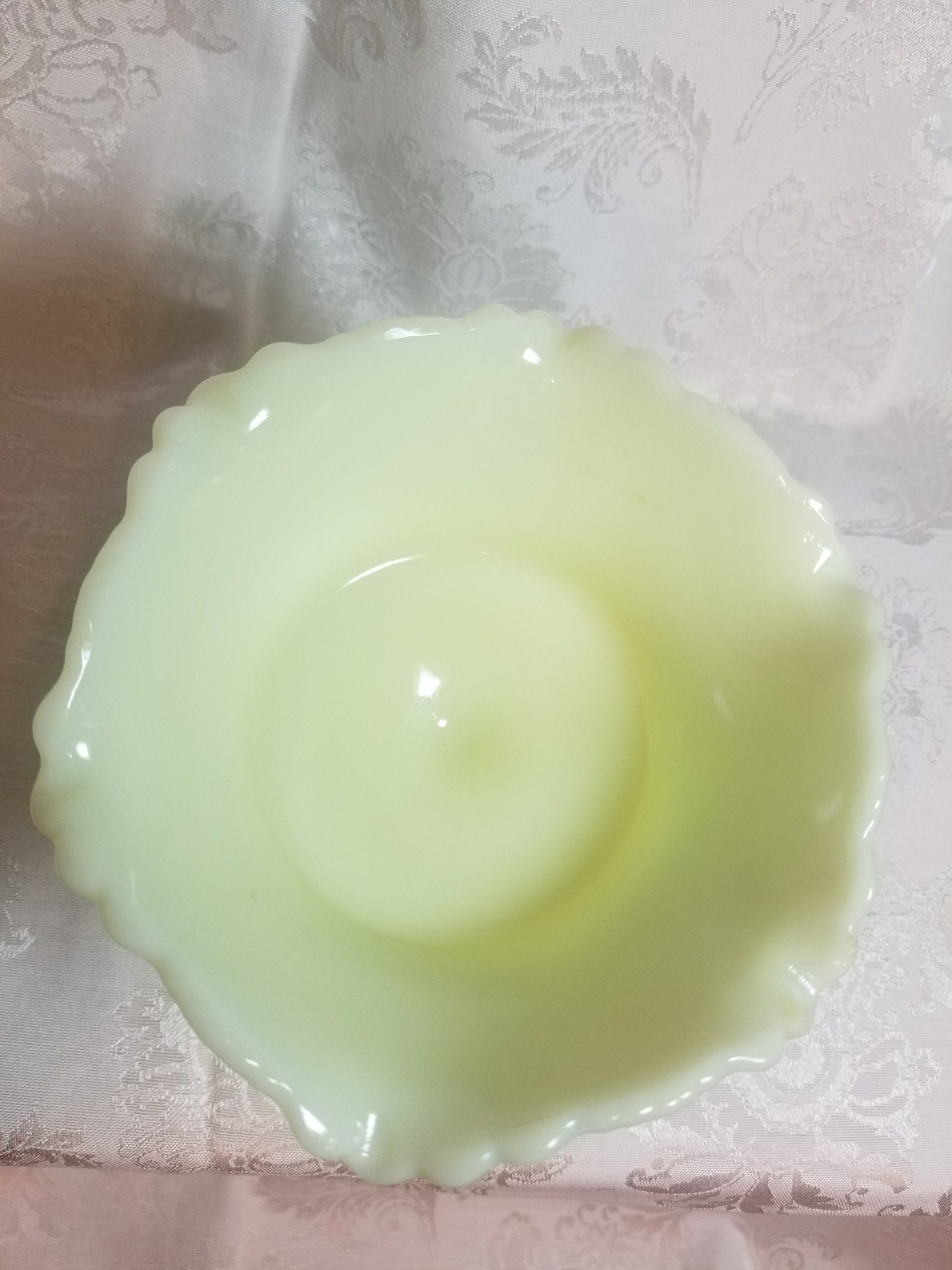 Vintage Fenton Milk Glass Candy Dish - Etsy
