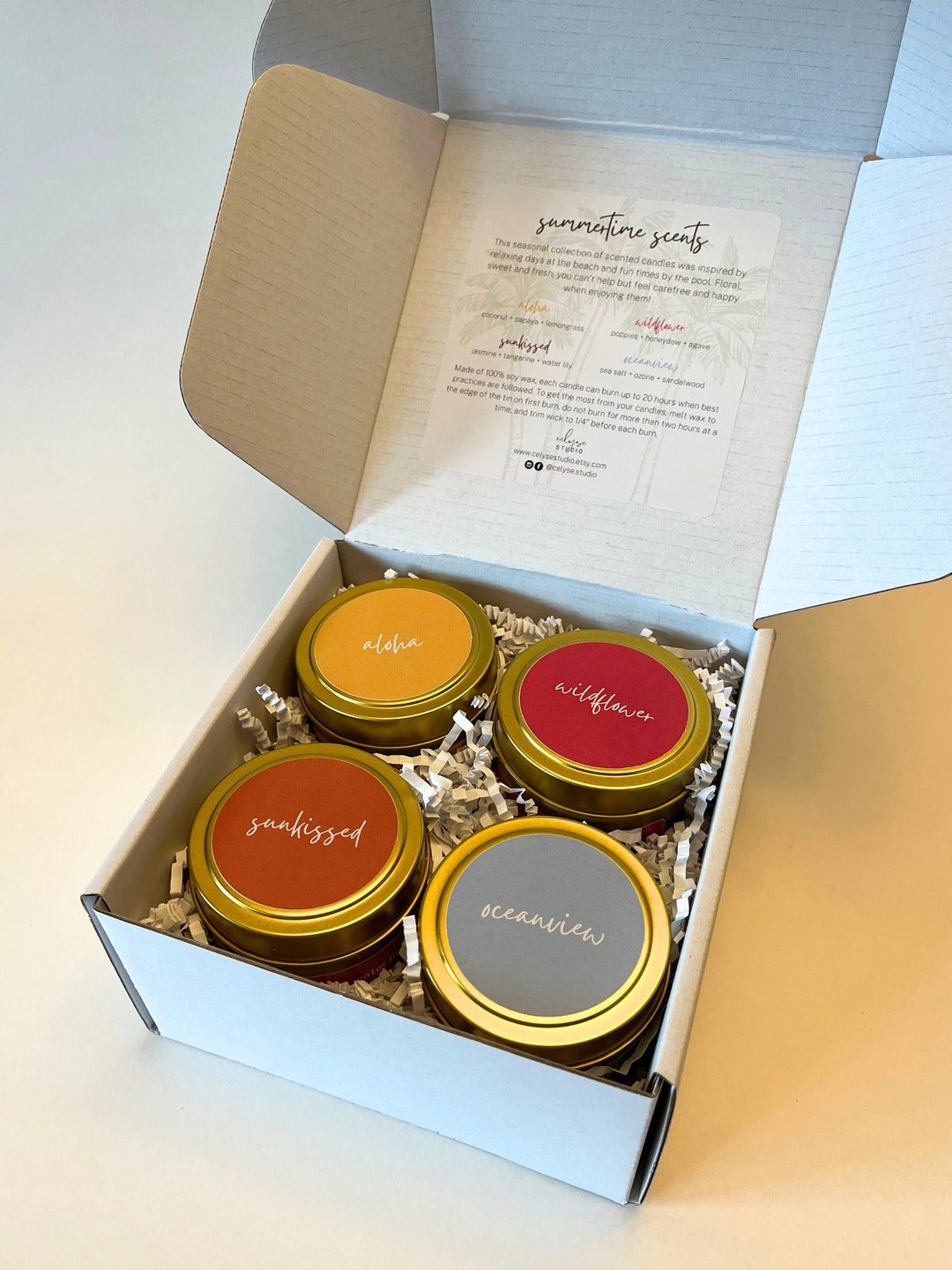 Summertime Candle Gift Set Scents Inspired by Sunshine and Fun Hand ...