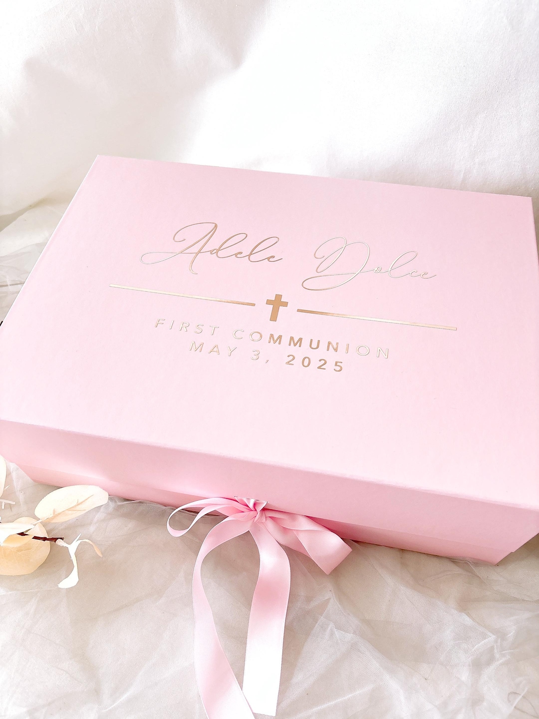 First Holy Communion Gift Box Personalized, Baptism First Communion ...