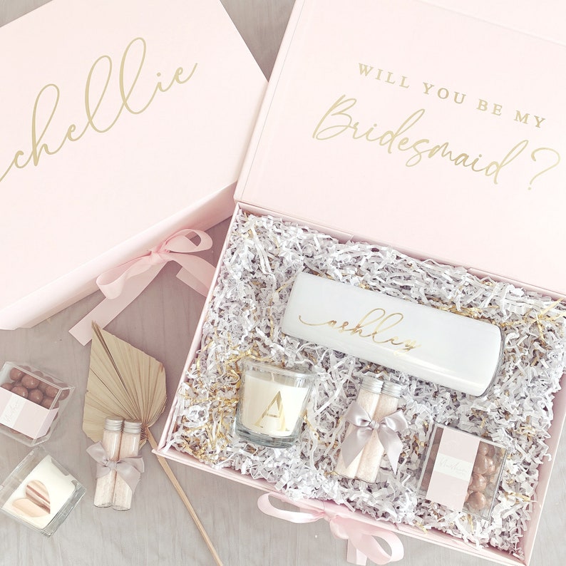 Bridesmaid Box Maid of Honor Box Bridesmaid Gift Box - Etsy
