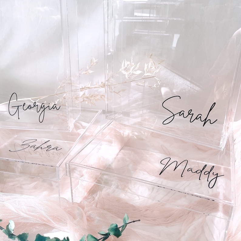 Personalized Acrylic Box Acrylic Box With Lid Personalized - Etsy