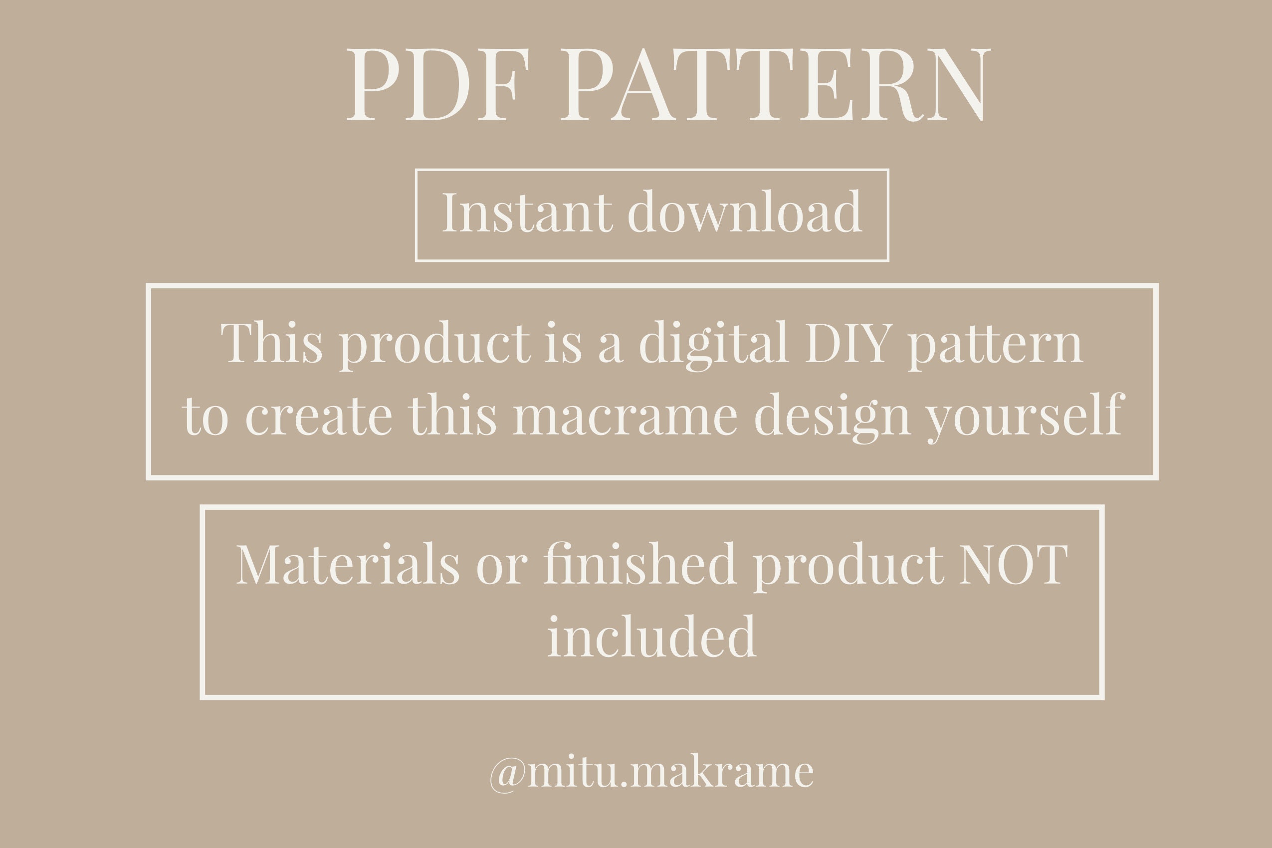 Macrame PATTERN Tutorial Written PDF With Photos by - Etsy