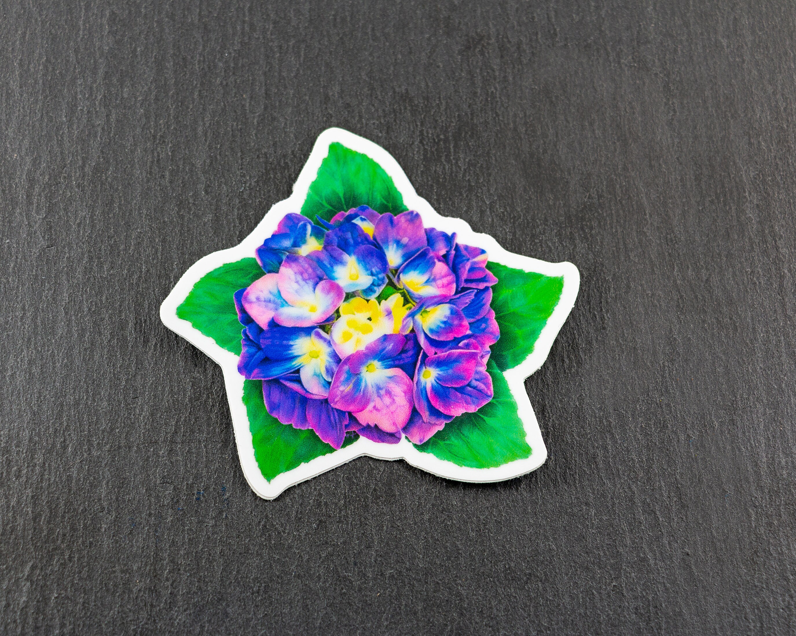 Hydrangea Flower Sticker Decal Original Art Sticker Purple - Etsy