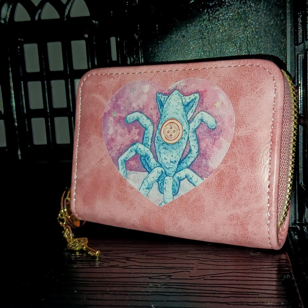 Coraline Squidward Plush Print Multi-card Holder Zipper Wallet With Key ...