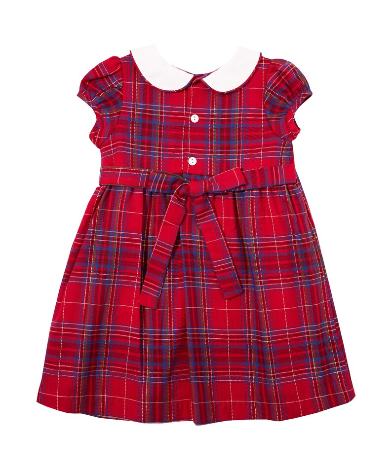 Blue & Red Plaid Smocked Holiday Dress - Etsy