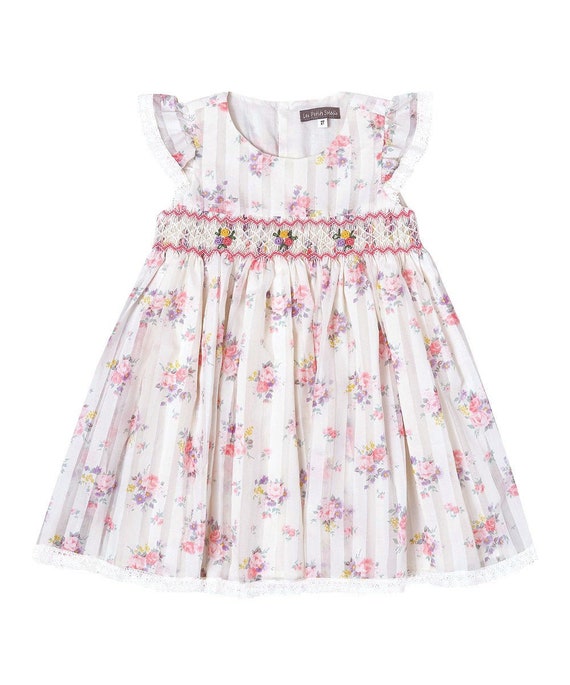 Hand Smocked Multi Color Floral Spring Dress | Etsy