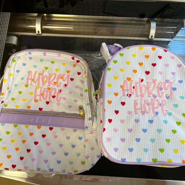 Girls Backpack With Matching Lunchbox - Etsy