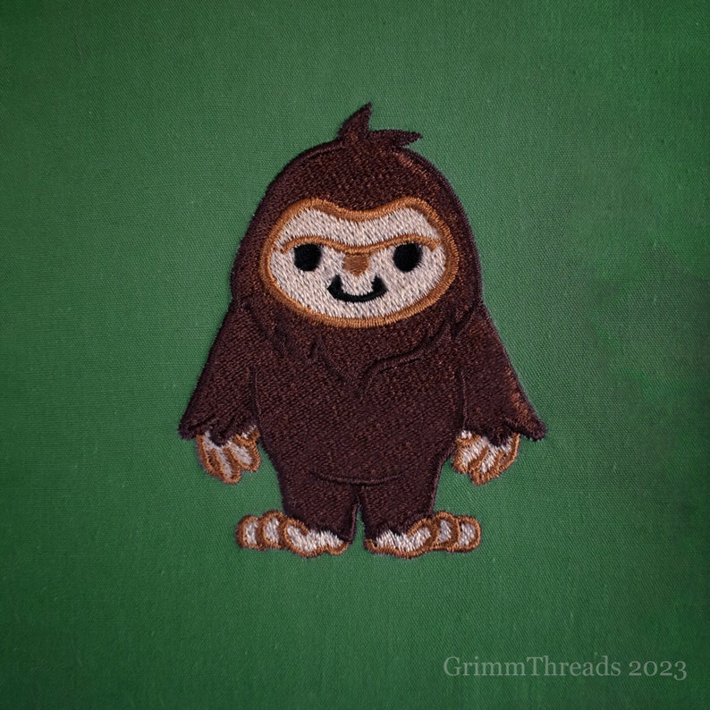 The Friendliest Bigfoot- Machine Embroidery File Design. 4 X 4 Inch ...