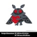 Tiny Mothman Loves You- Machine Embroidery File Design. 4 X 4 Inch Hoop ...