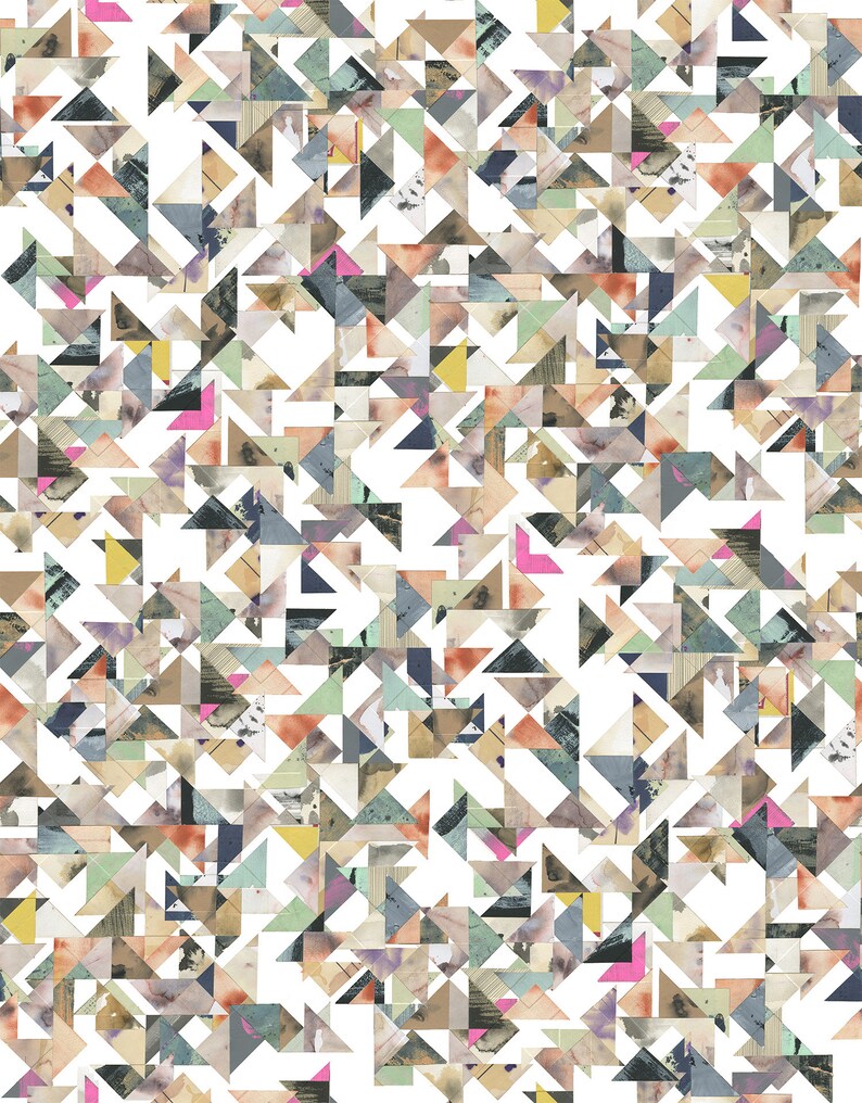 Pastel Geometric Wallpaper: Trade Routes Removable Wall Decor - Made in ...