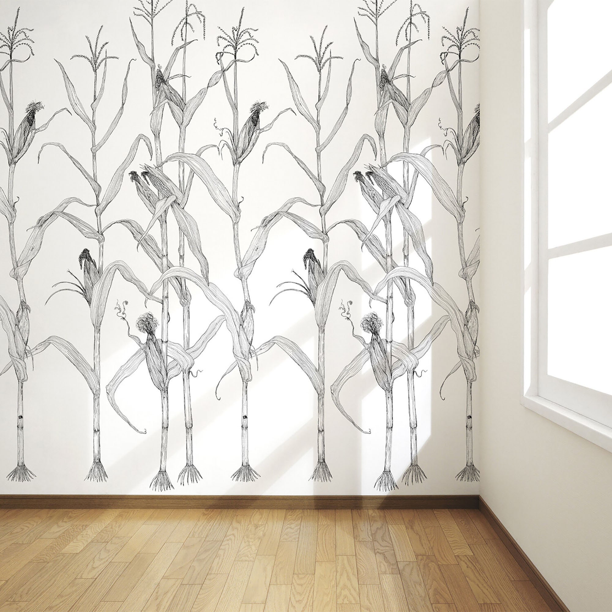 Corn Rows Wallpaper Blackwhite And All Colorwaysremovable Etsy