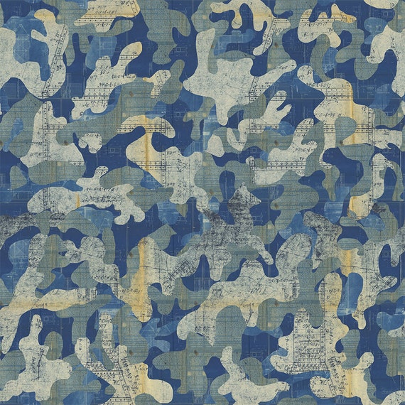 Navy Blue Digital Camo Wallpaper