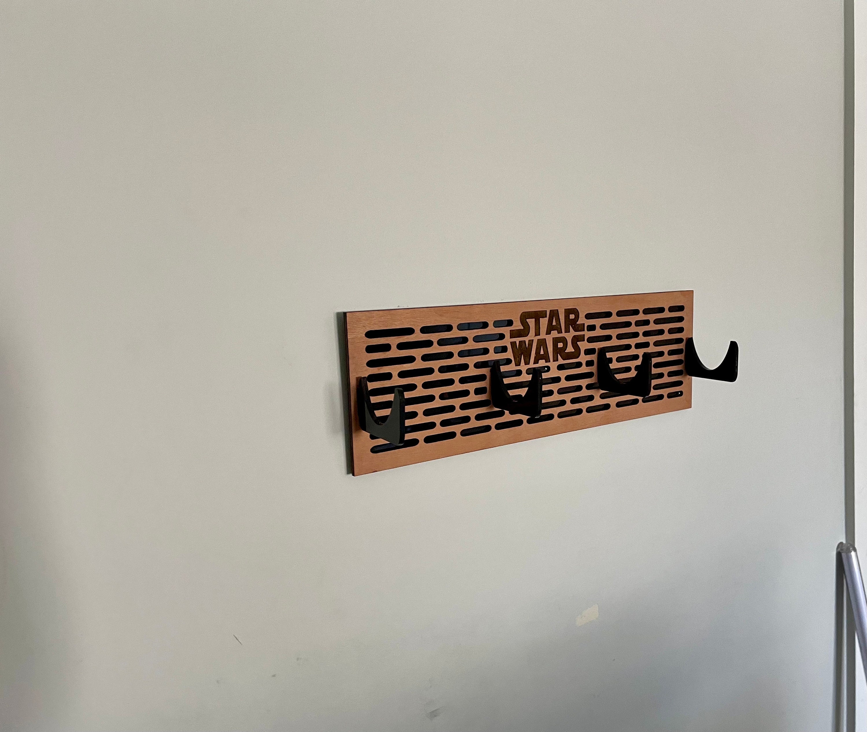Personalized Double Bladed 4 Hook Lightsaber Stand Hilt and Blade Wall ...