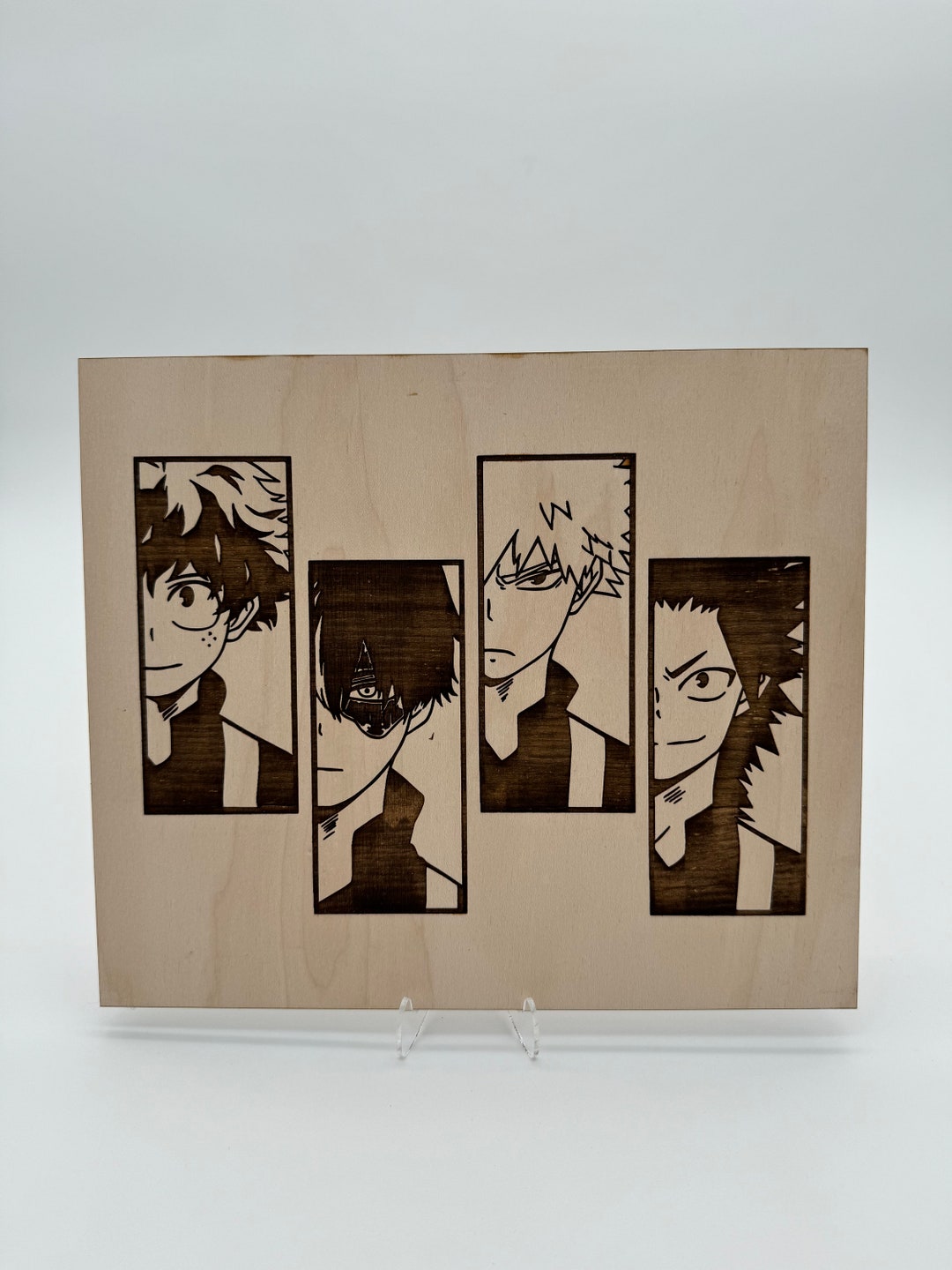 Anime Wood Engraved Wall Art - Etsy